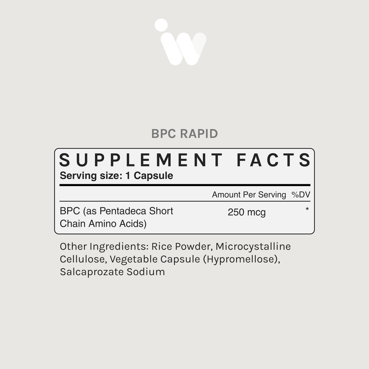 BPC RAPID - 250MCG | BPC Capsules by InfiniWell – Infiniwell